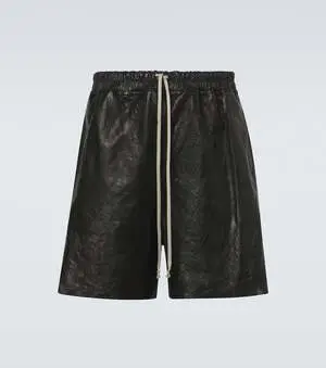 Rick Owens Leather Bermuda Shorts
