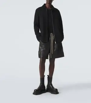 Rick Owens Leather Bermuda Shorts