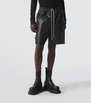 Rick Owens Leather Bermuda Shorts
