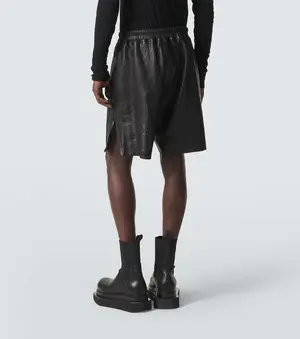 Rick Owens Leather Bermuda Shorts