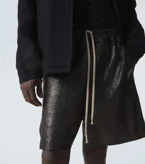 Rick Owens Leather Bermuda Shorts