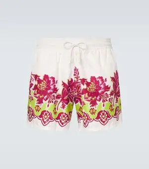 Etro Floral Swim Trunks White