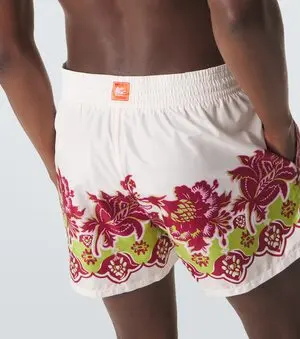 Etro Floral Swim Trunks - White