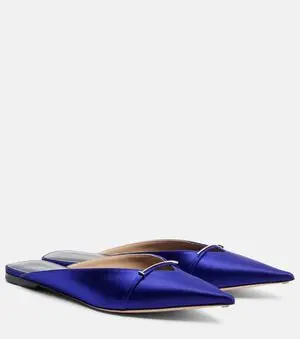 TOM FORD Julianne Satin Mules - Blue