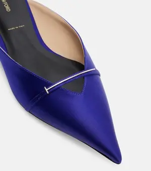 TOM FORD Julianne Satin Mules - Blue
