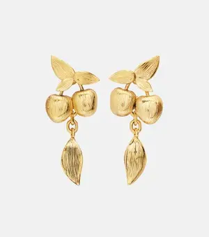 Saint Laurent Cherry Drop Earrings - Gold