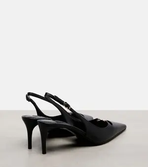 Dolce & Gabbana Lollo Dg 60 Leather Slingback Pumps
