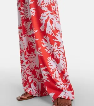 ALEXANDRA MIRO Cleo Printed Jersey Palazzo Pants