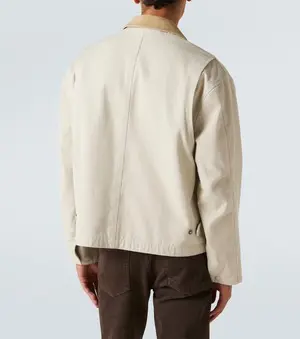 TOM FORD Suede-trimmed Cotton Canvas Jacket