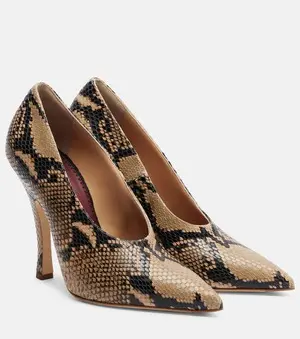 Magda Butrym 115 Snake-effect Leather Pumps