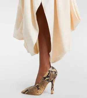 Magda Butrym 115 Snake-effect Leather Pumps
