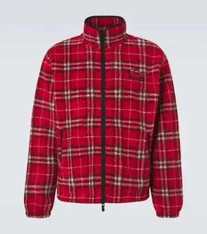 Burberry Check Wool-blend Jacket - Red