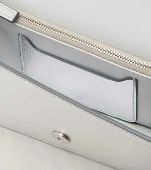 Valentino Garavani Vlogo Mini Metallic Leather Clutch