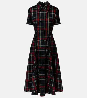 EMILIA WICKSTEAD Jody Checked Midi Dress - Multicoloured