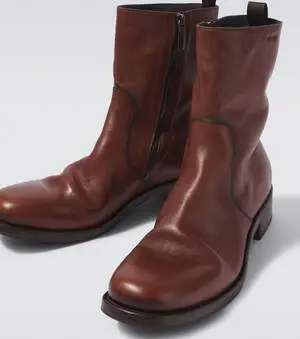 Prada Leather Ankle Boots