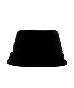 Prada Cotton Velvet Bucket Hat - Black