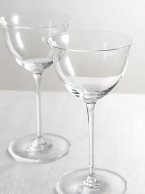 LOBMEYR Set Of Two Crystal Wine Glasses