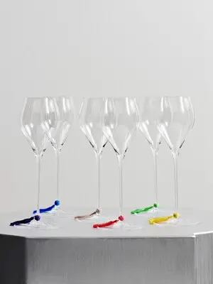 LOBMEYR Set Of Six Champagne Glasses - Multi