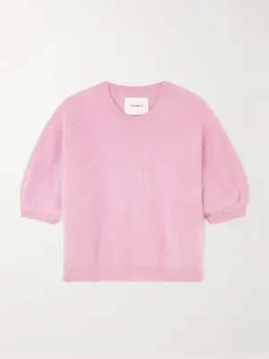 LISA YANG Juniper Brushed-cashmere Sweater - Pink