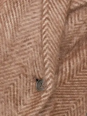 Guest In Residence Grizzly Double-breasted Herringbone Brushed-cashmere Coat