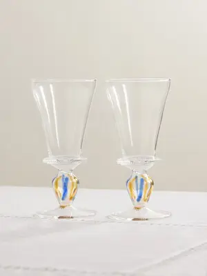 GOHAR WORLD Alexandria Set Of Two Wine Glasses - Multi