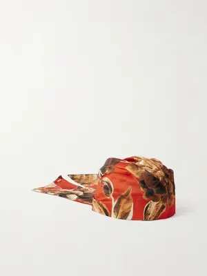 Eugenia Kim Gigi Floral-print Headscarf - Orange