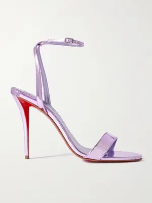 CHRISTIAN LOUBOUTIN Miss Z 100 Mirrored-leather Sandals - Pink