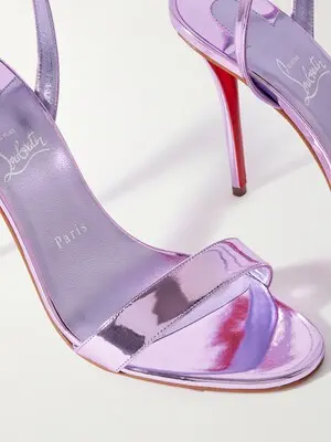 CHRISTIAN LOUBOUTIN Miss Z 100 Mirrored-leather Sandals