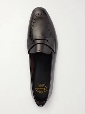 Church's Onyx Perforated Leather Loafers