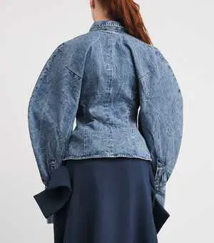 A.W.A.K.E. Mode Tie-detail Denim Shirt