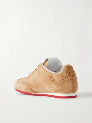 CHRISTIAN LOUBOUTIN Eleonora Studded Sneakers - Neutrals