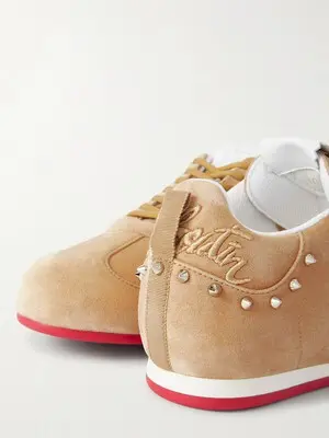 CHRISTIAN LOUBOUTIN Eleonora Studded Sneakers - Neutrals