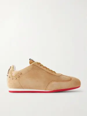CHRISTIAN LOUBOUTIN Eleonora Studded Sneakers - Neutrals
