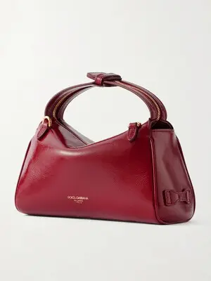 Dolce & Gabbana Vittoria Patent-leather Shoulder Bag - Red