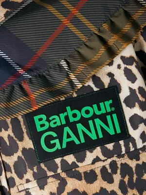 Barbour X Ganni Hooded Parka - Animal Print