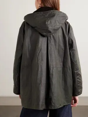 Barbour Ganni Hooded Waxed-cotton Jacket
