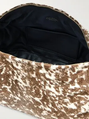 Calvin Klein Andy Printed Calf Hair Clutch