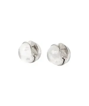 Alaïa Sphere Crystal Earrings - Silver