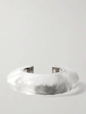 Alaïa Bumper -tone And Plexiglas Cuff - Silver