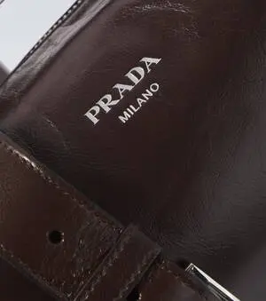 Prada Leather Tote Bag - Brown