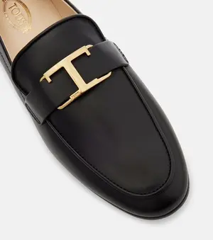 TOD'S T Timeless Leather Loafers - Black