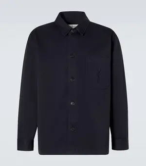 Saint Laurent Cassandre Cotton Shirt - Blue