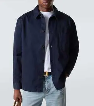 Saint Laurent Cassandre Cotton Shirt - Blue