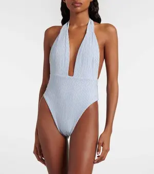 MONTCE Tropez Striped Halterneck Swimsuit