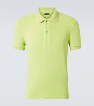 TOM FORD Cotton-blend Terry Polo Shirt - Green