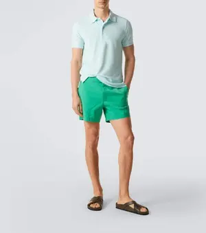 TOM FORD Cotton-blend Terry Polo Shirt - Blue