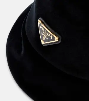 Prada Cotton Velvet Bucket Hat
