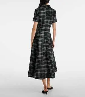EMILIA WICKSTEAD Jody Checked Midi Dress