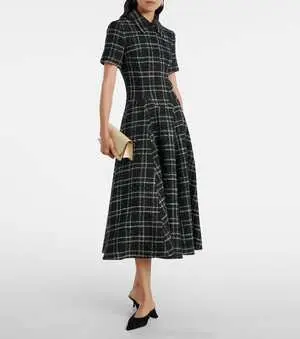 EMILIA WICKSTEAD Jody Checked Midi Dress