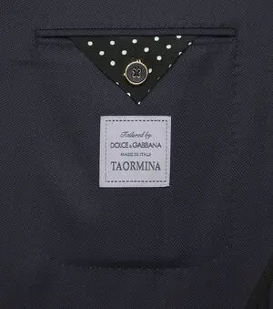 Dolce & Gabbana Double-breasted Virgin Wool Blazer - Black